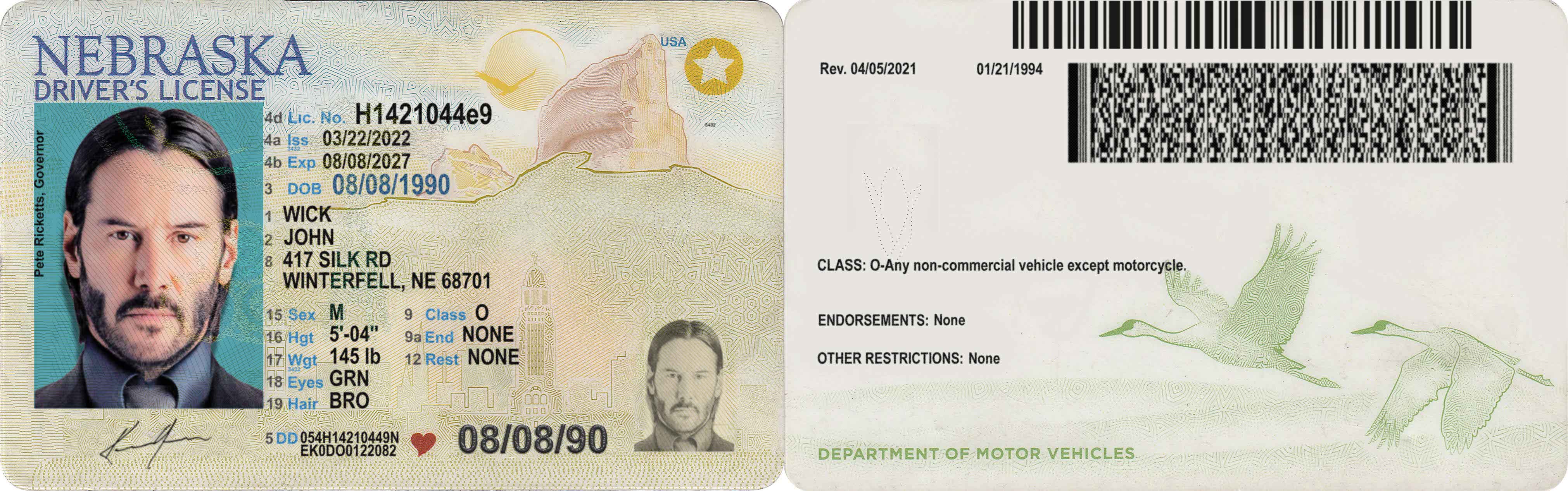 Nebraska Driver License in PSD Format - Professional US Driver's ...