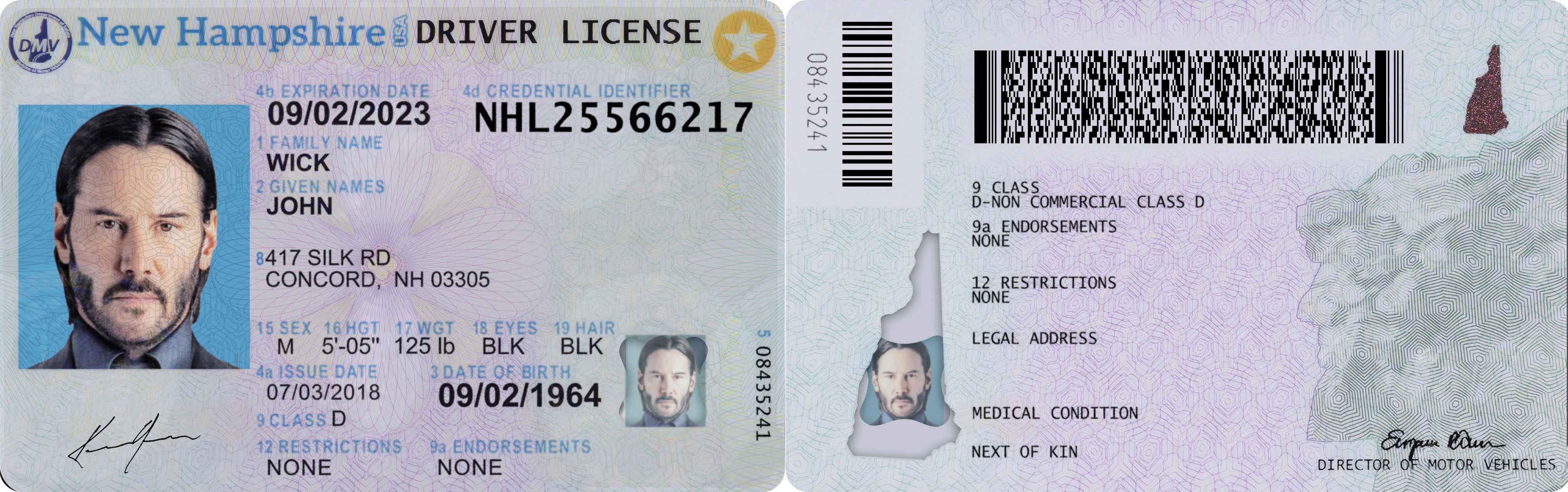 New Hampshire Driver License in PSD Format - Professional US Driver's ...