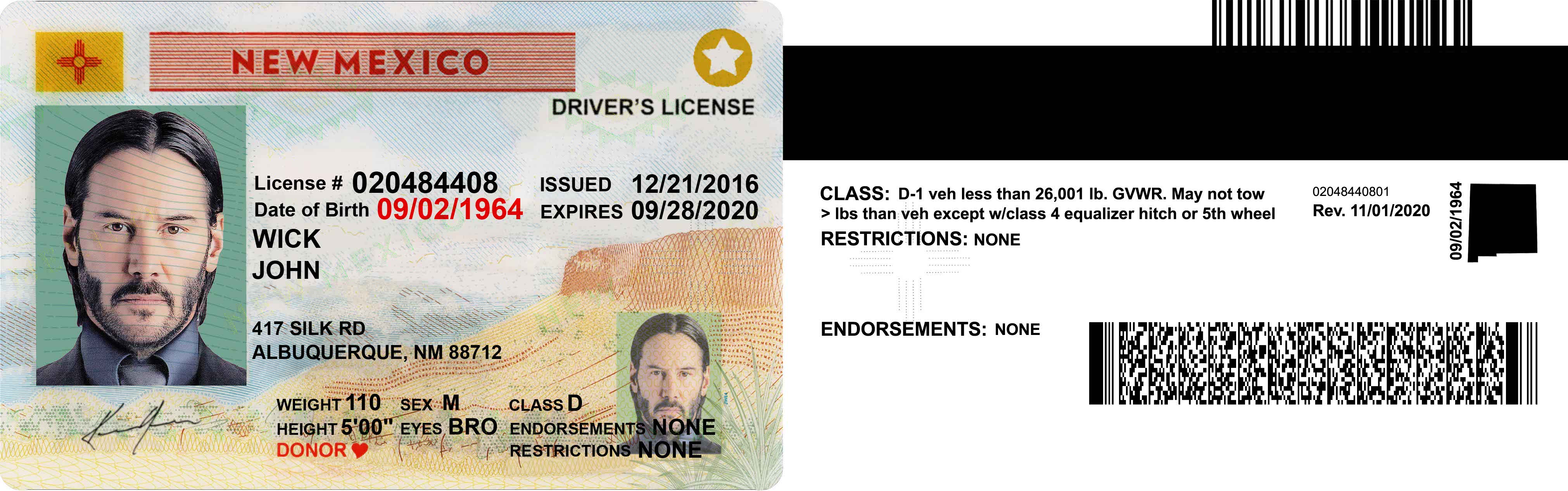 New Mexico Driver License in PSD Format - Professional US Driver's ...