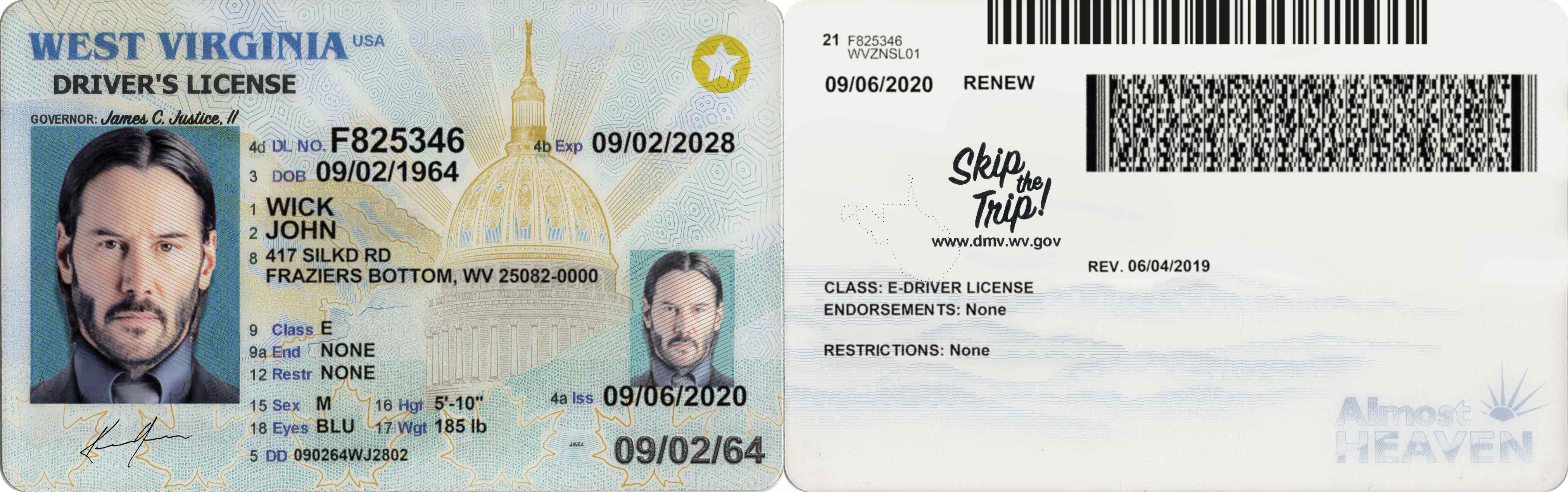 West Virginia Driver License in PSD Format - Professional US Driver's ...