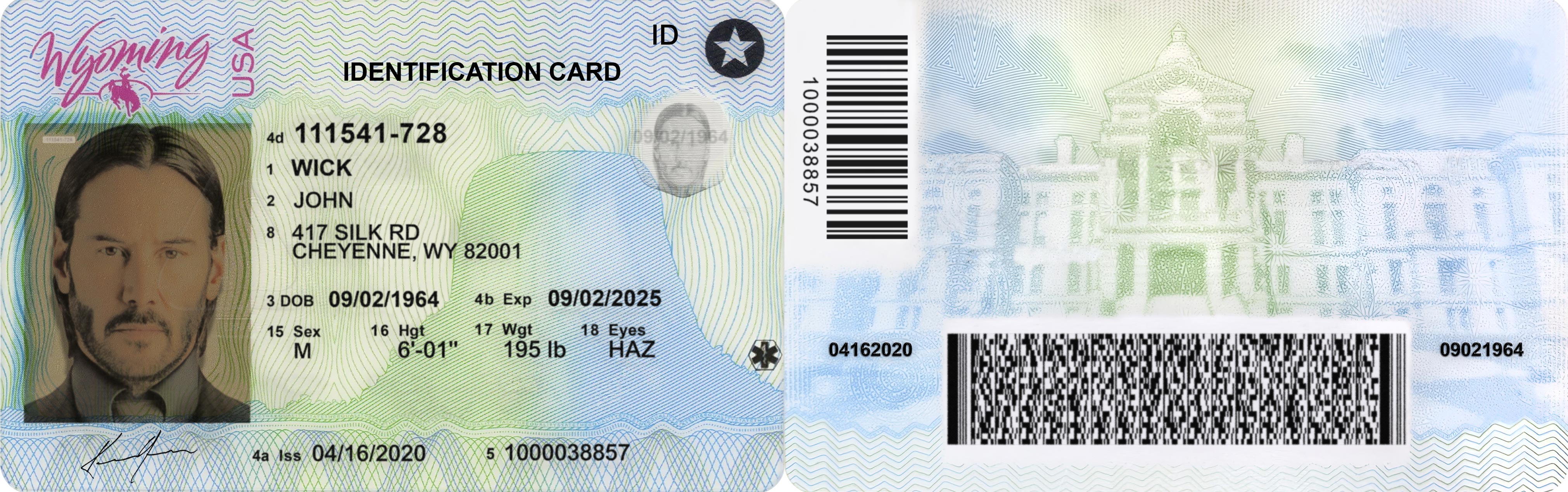 Wyoming ID Card in PSD Format - Professional USA ID Card Template | OnlyFake