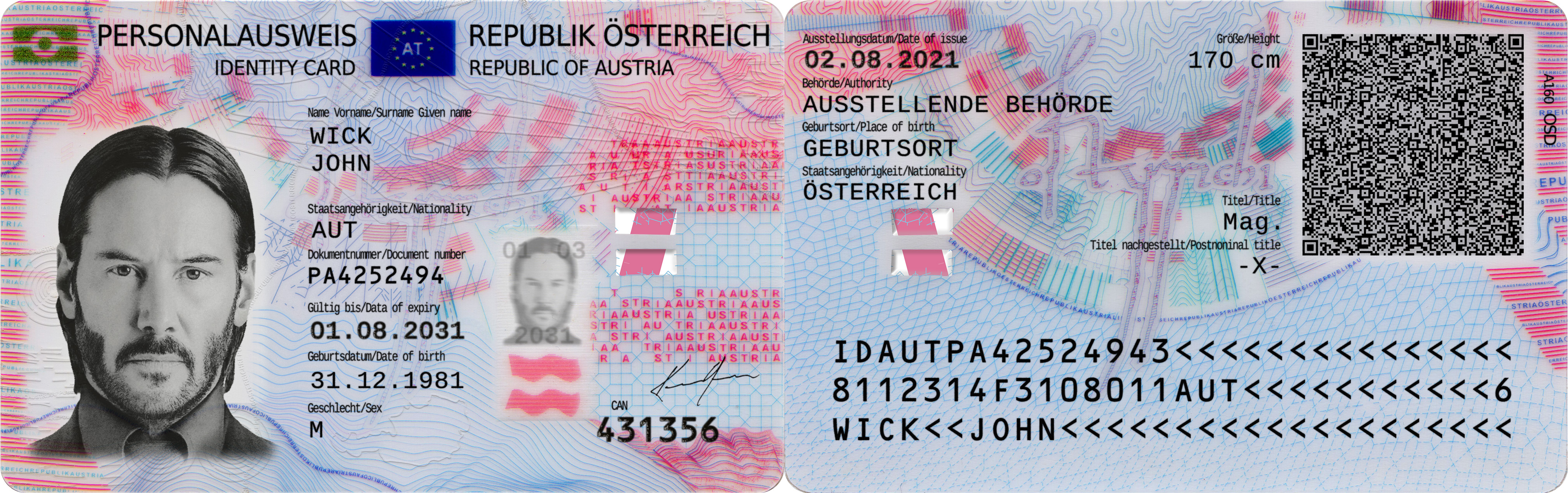 Austria ID Card in PSD Format - Professional ID Card Template ...