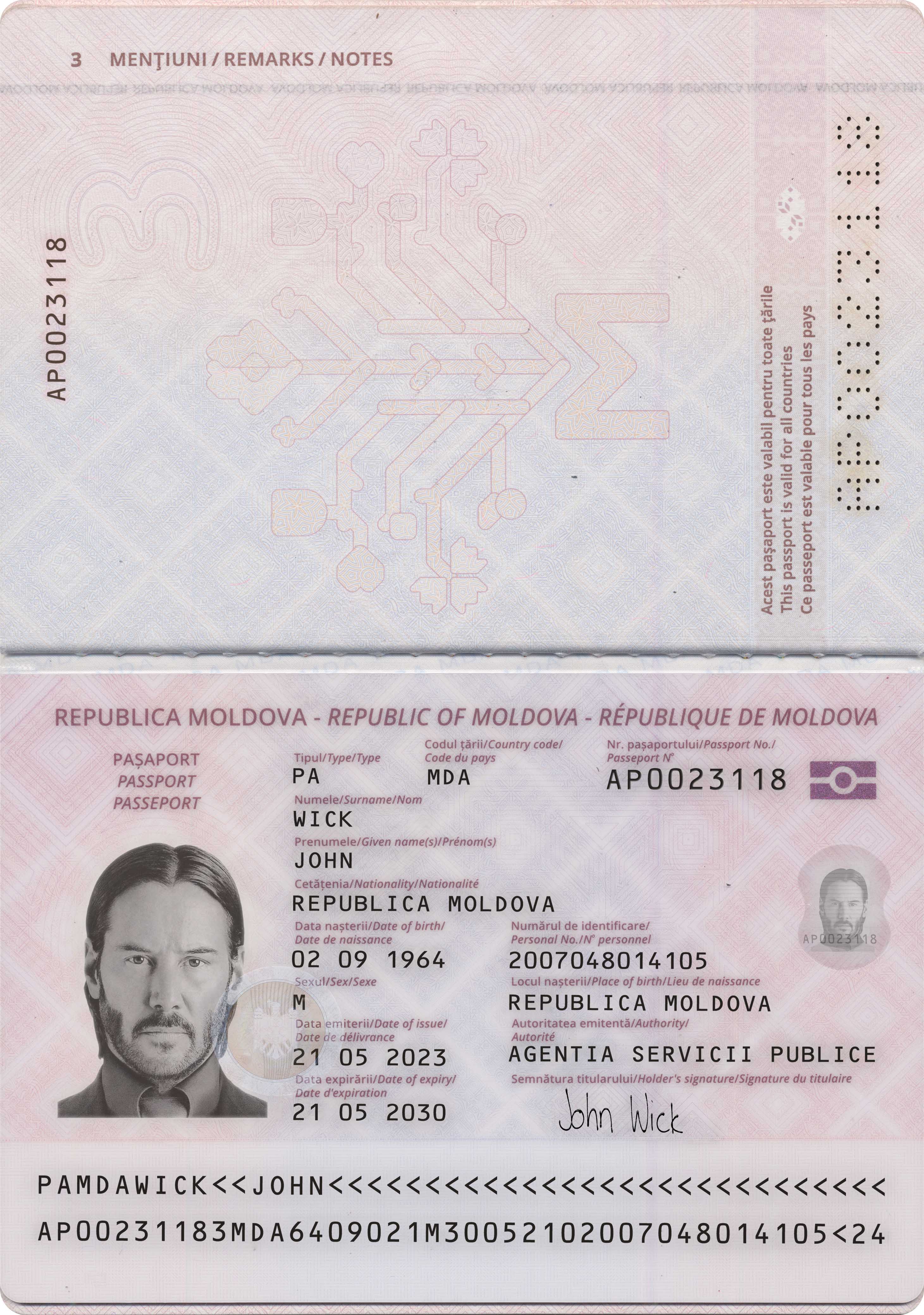 Moldova Passport Template in PSD Format - Professional Passport ...