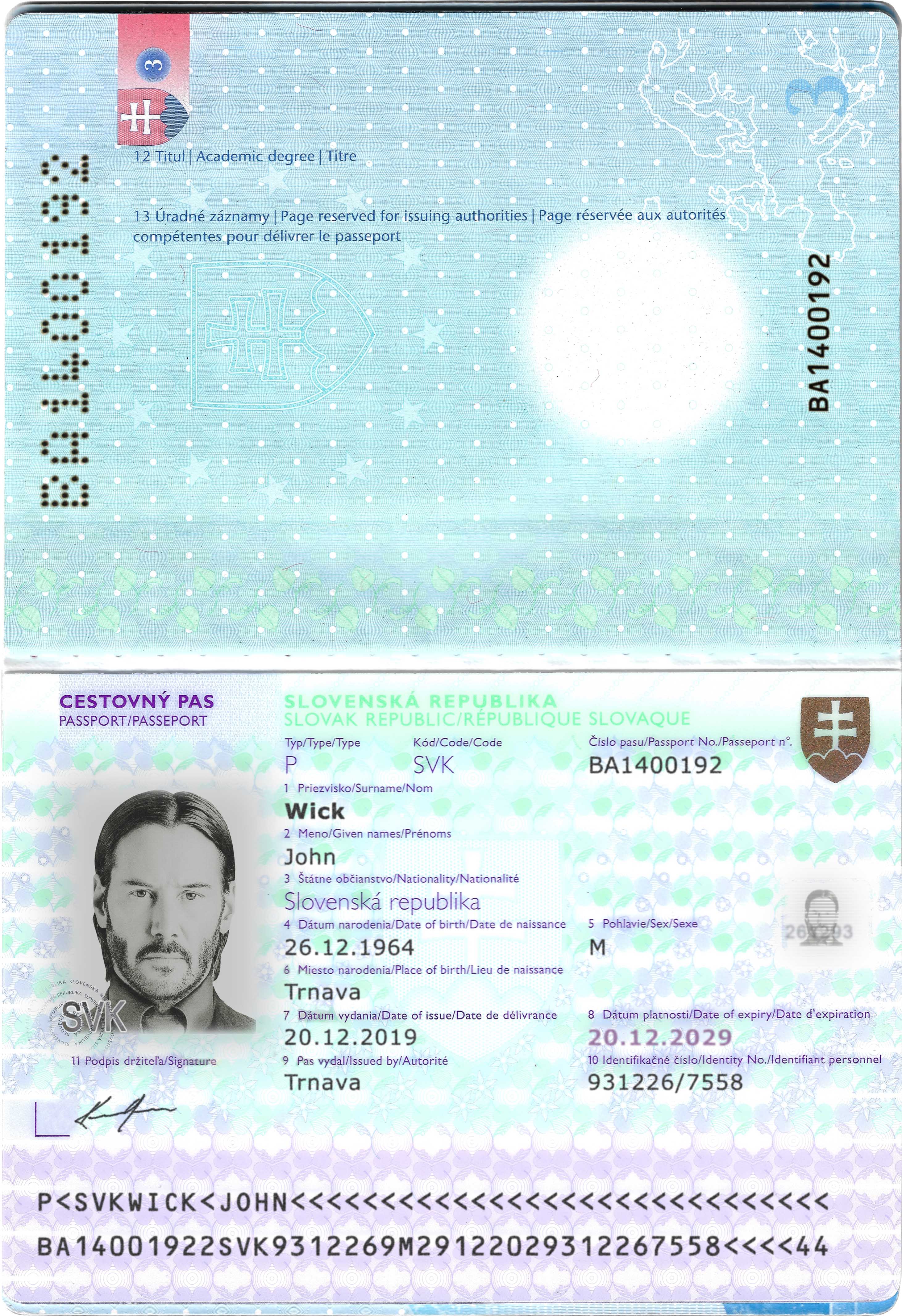 Slovakia Passport Template in PSD Format - Professional Passport ...